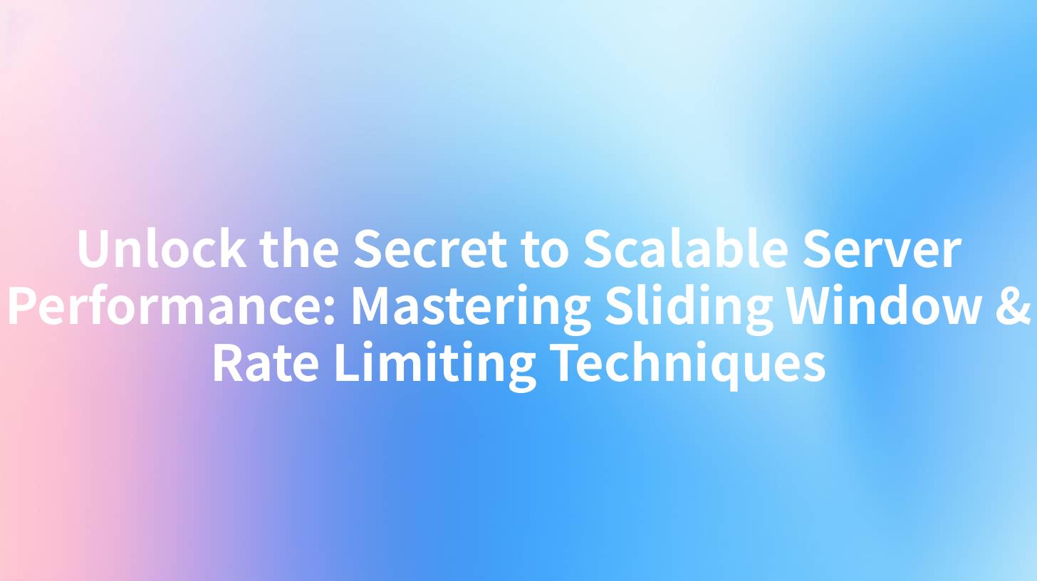 Unlock the Secret to Scalable Server Performance: Mastering Sliding Window & Rate Limiting ...