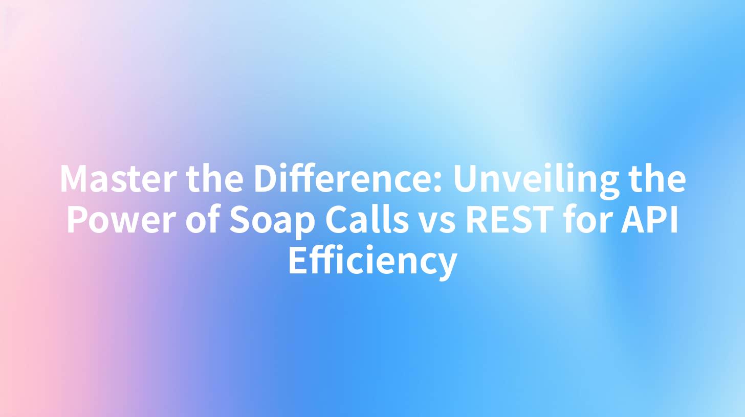 Master the Difference: Unveiling the Power of Soap Calls vs REST for API Efficiency