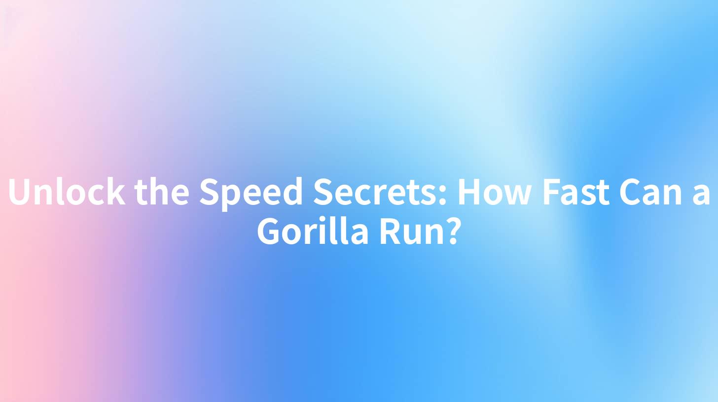 Unlock the Speed Secrets: How Fast Can a Gorilla Run?