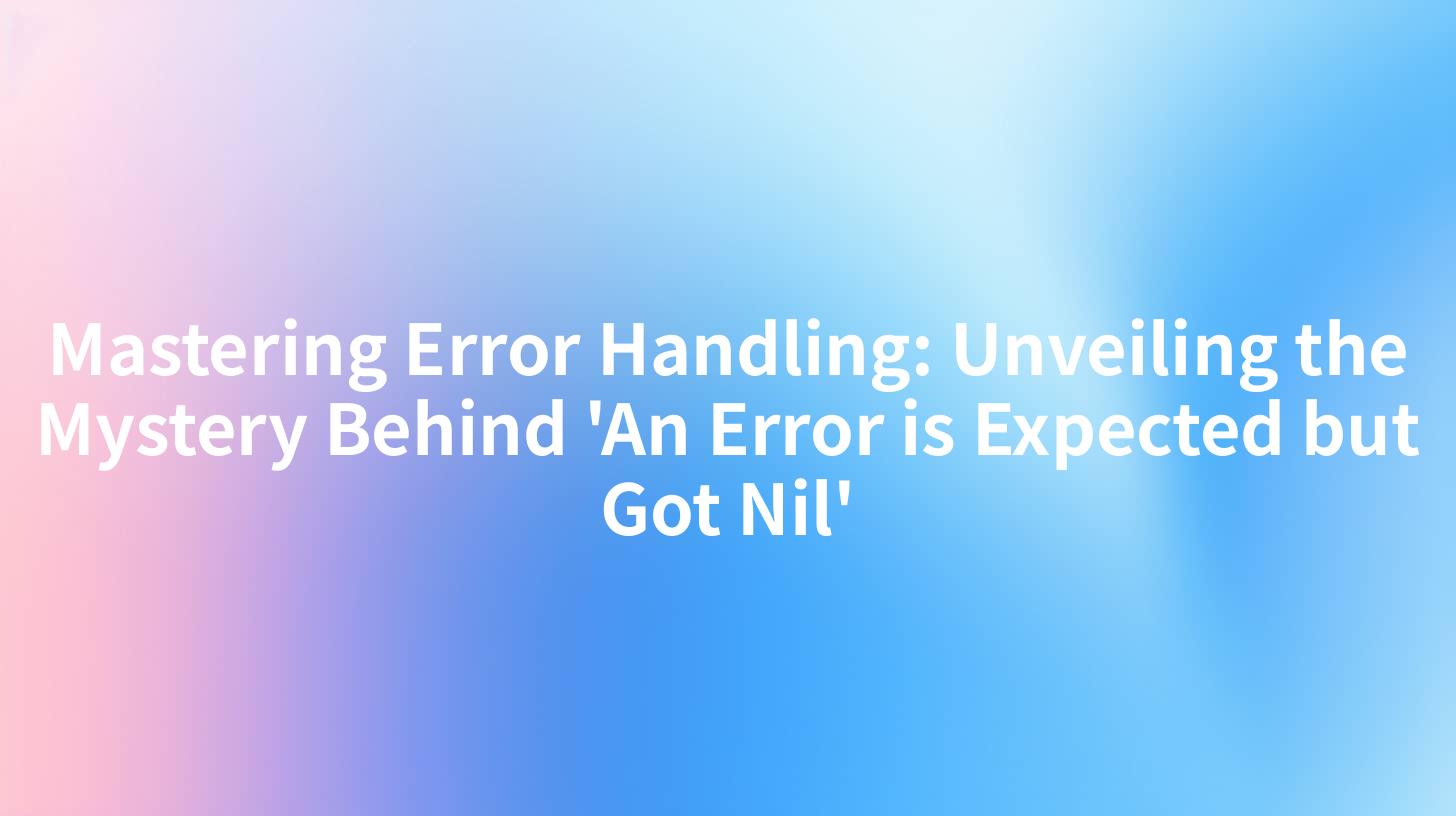 Mastering Error Handling: Unveiling the Mystery Behind 'An Error is ...