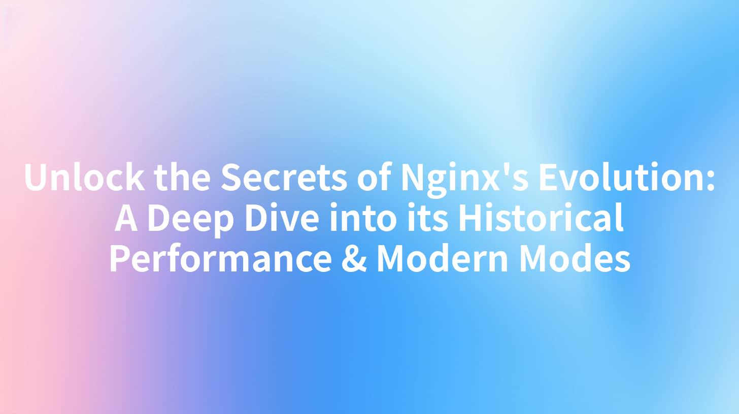 Unlock the Secrets of Nginx's Evolution: A Deep Dive into its Historical Performance & Modern Modes