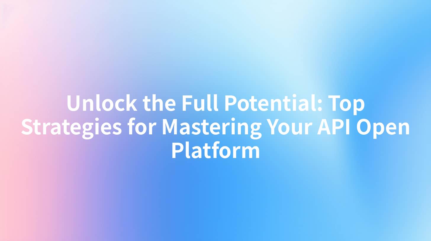 Unlock the Full Potential: Top Strategies for Mastering Your API Open ...