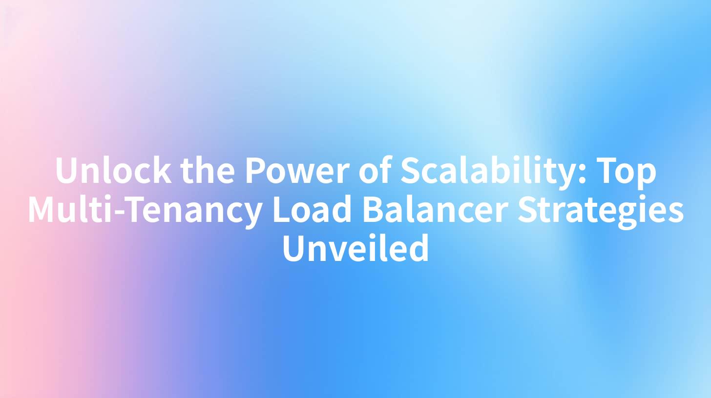 Unlock the Power of Scalability: Top Multi-Tenancy Load Balancer Strategies Unveiled